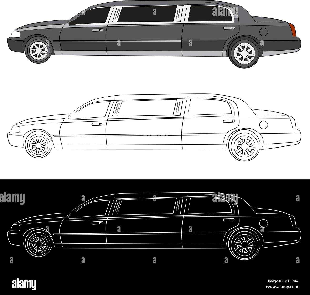 An image of a stretched limousine vehicle Stock Vector Image & Art - Alamy