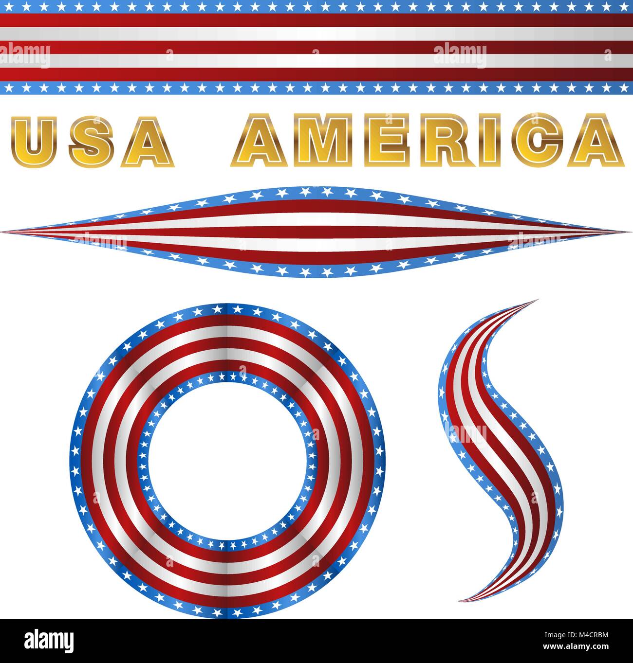 An image of a set of patriotic banner icons Stock Vector Image & Art ...