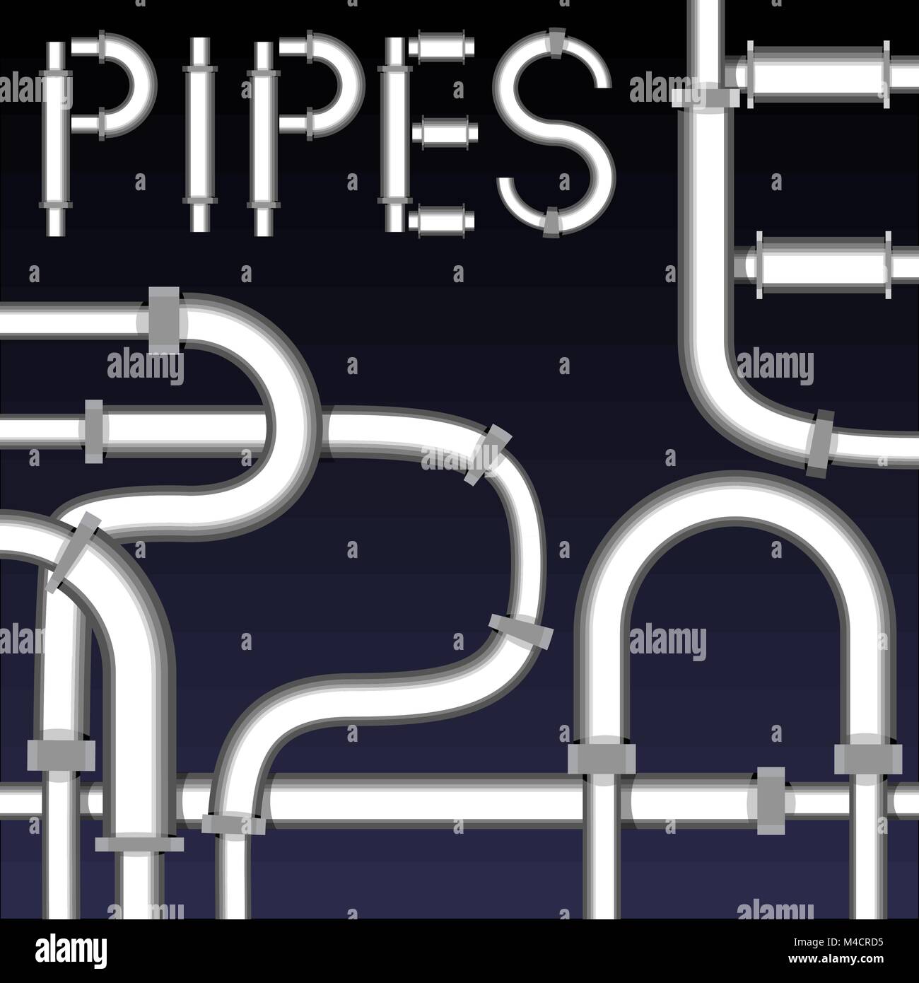 Silver pipe Stock Vector Images - Alamy