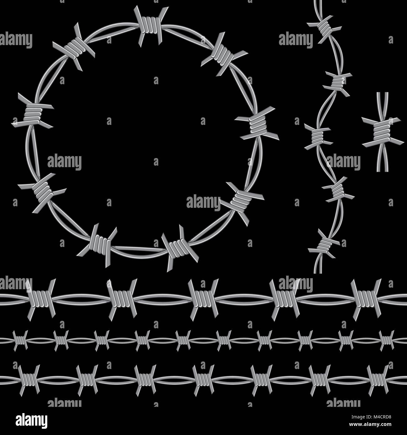 Spikey wire Stock Vector Images - Alamy