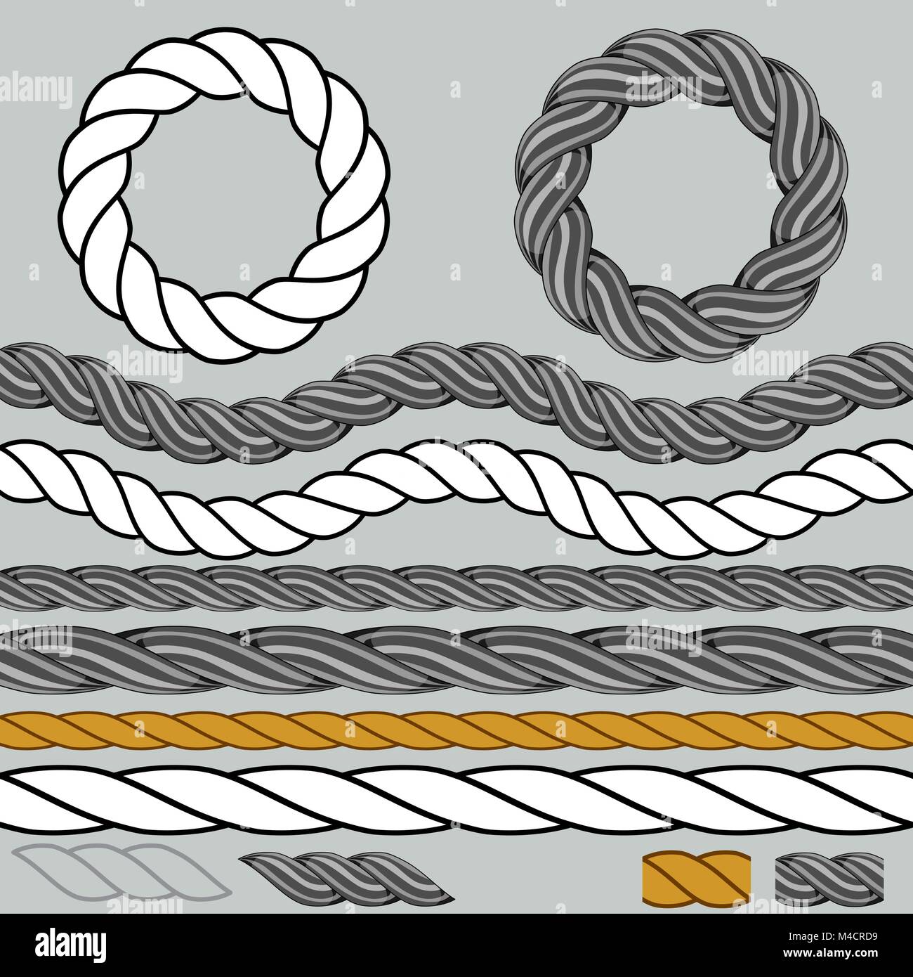 An image of a rope icon set Stock Vector Image & Art - Alamy