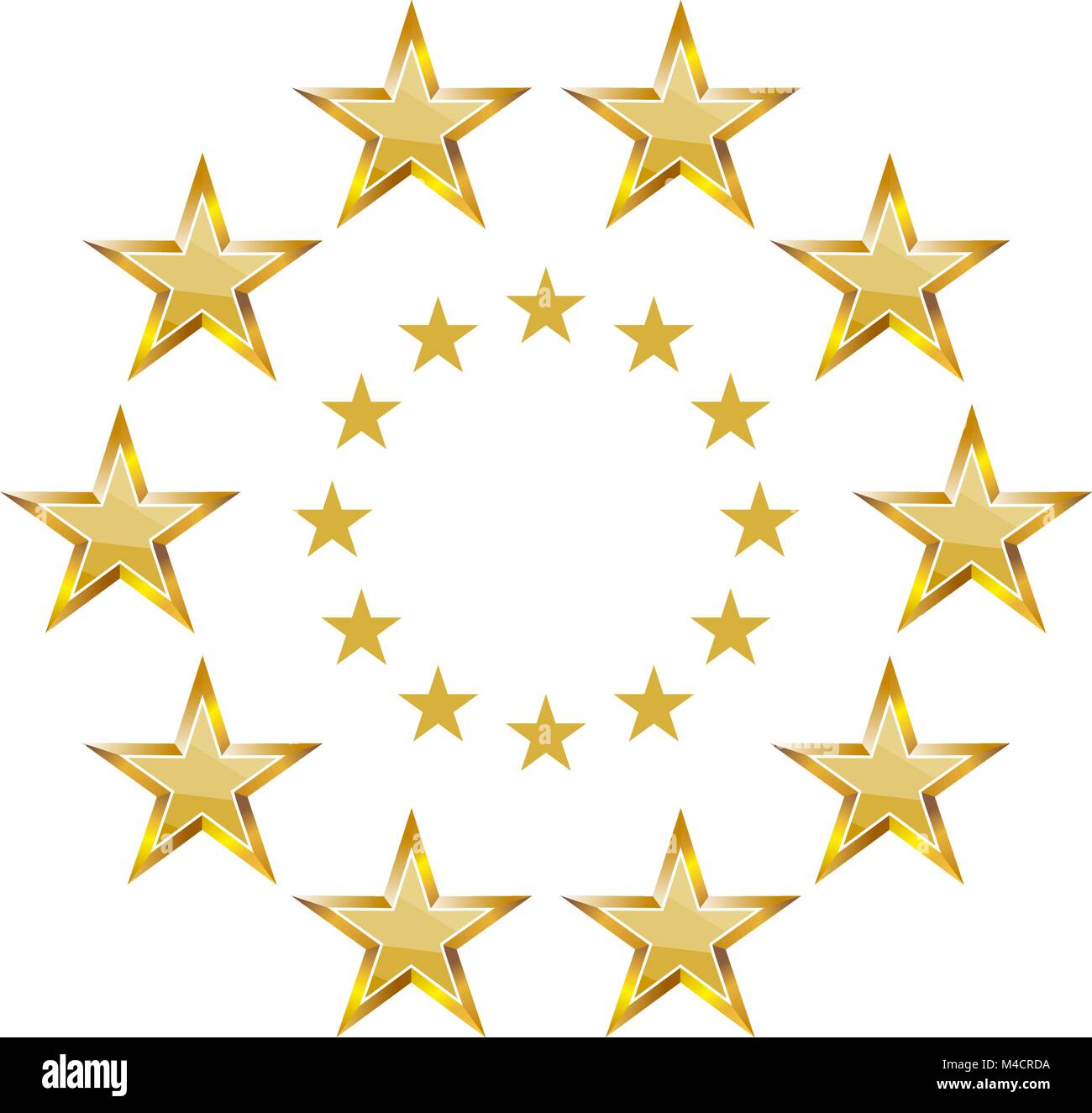 An image of a set of star icons in a round shape Stock Vector Image ...