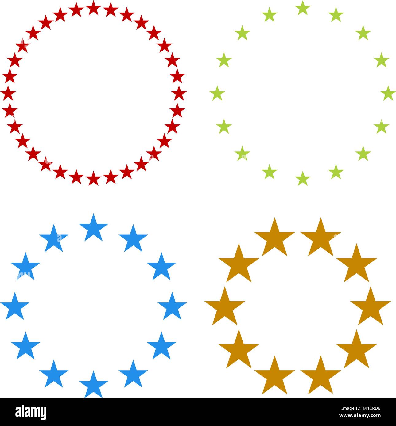An image of a set of star icons in a round shape Stock Vector Image ...
