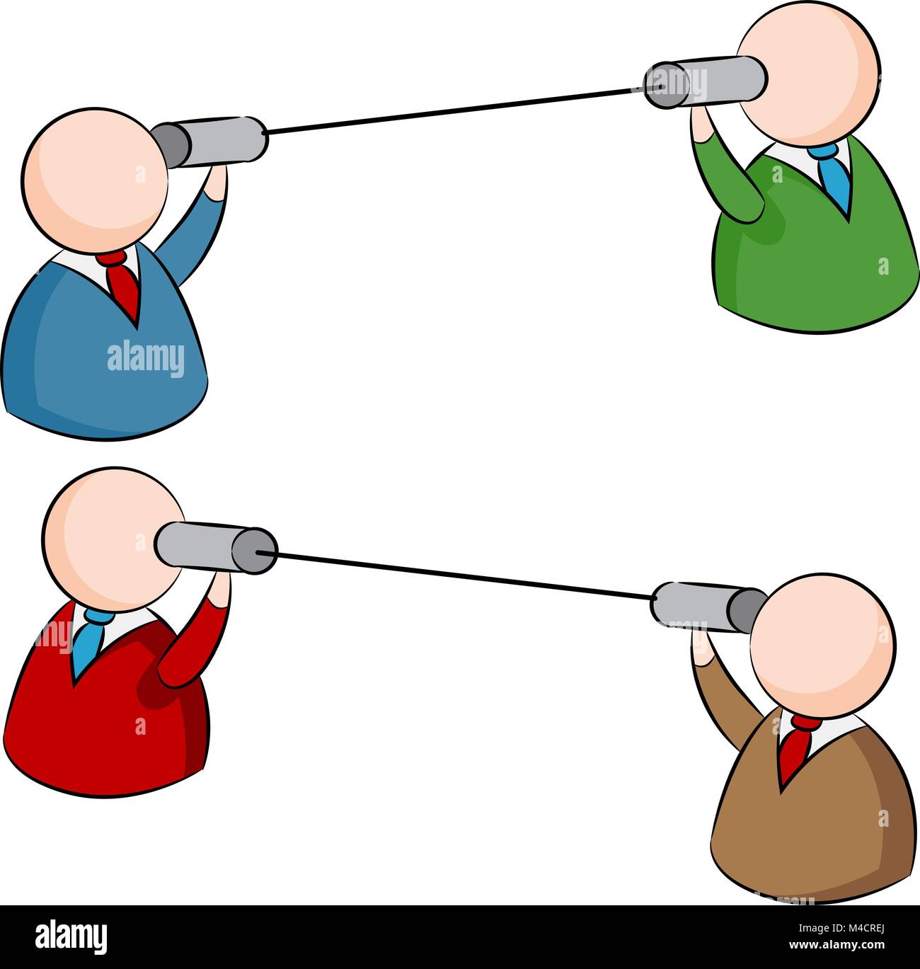 Tin cans and string Stock Vector Images - Alamy