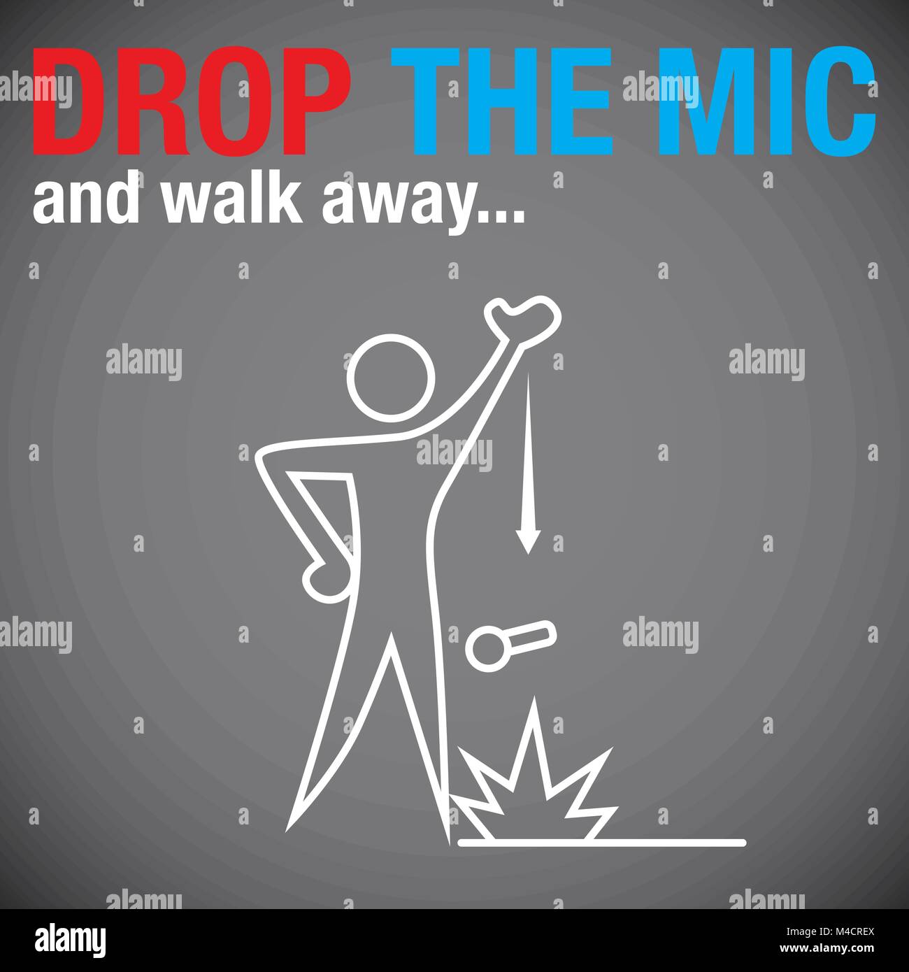 An image of a person dropping the microphone Stock Vector Image & Art ...