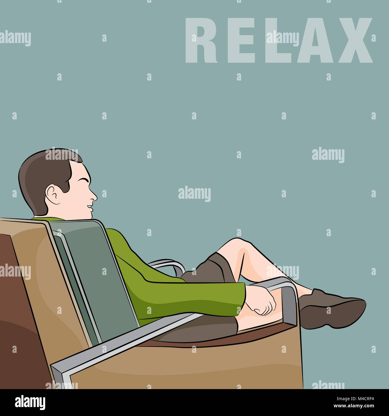 Man relaxing in Stock Vector Images - Alamy
