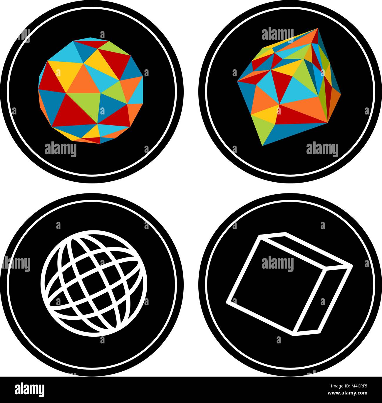 Globe polygon image Cut Out Stock Images & Pictures - Alamy