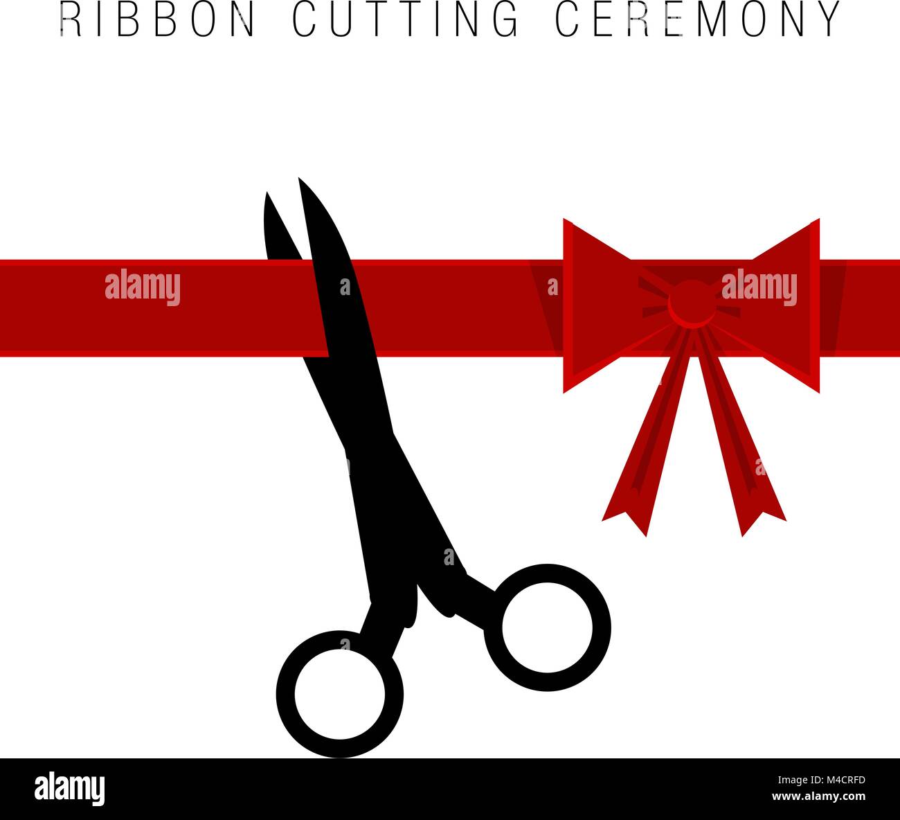 An image of an abstract ribbon cutting ceremony Stock Vector Image ...