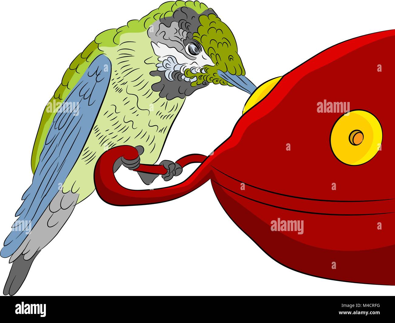 Hummingbird feeder Stock Vector Images - Alamy