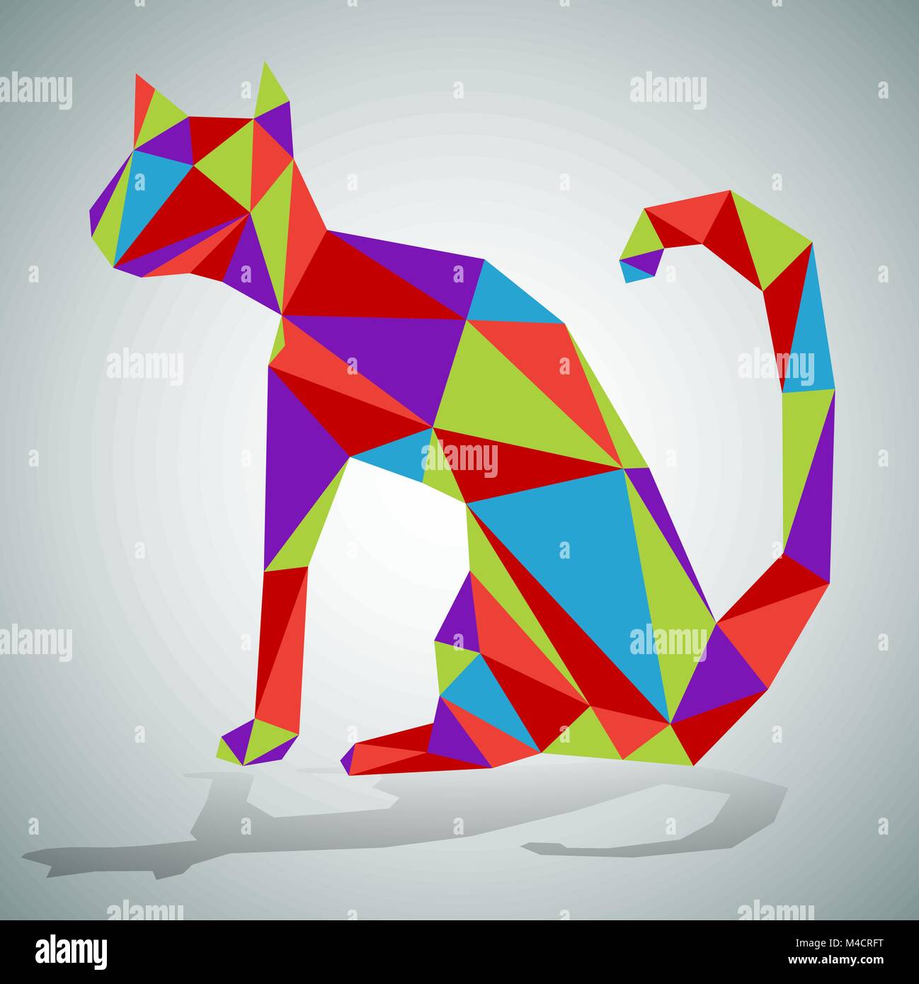 An image of a cat - polygon style Stock Vector Image & Art - Alamy