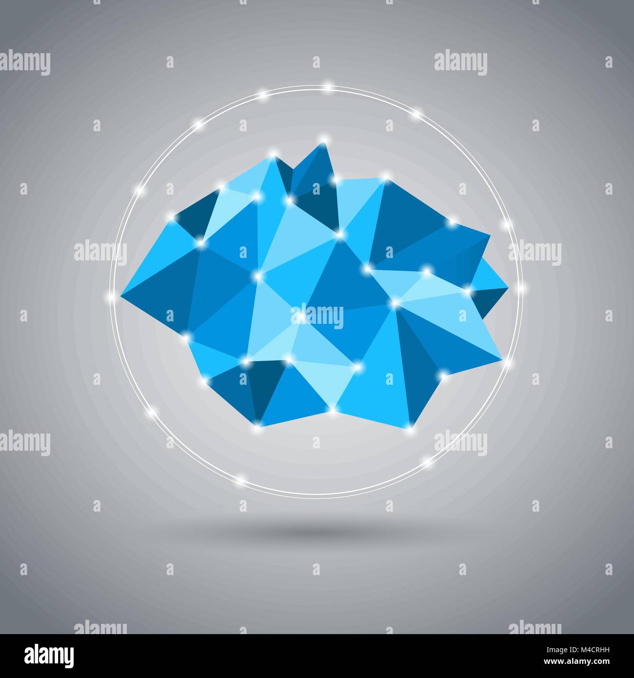 An image of a rock orbit icon - low poly style Stock Vector Image & Art ...