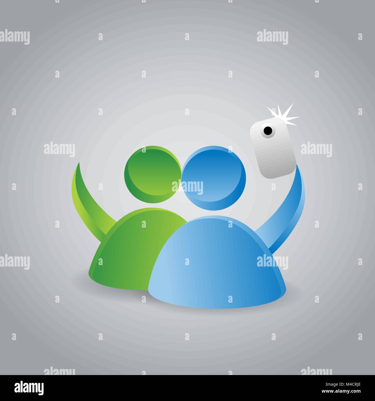 An image of abstract people taking a selfie Stock Vector Image & Art ...