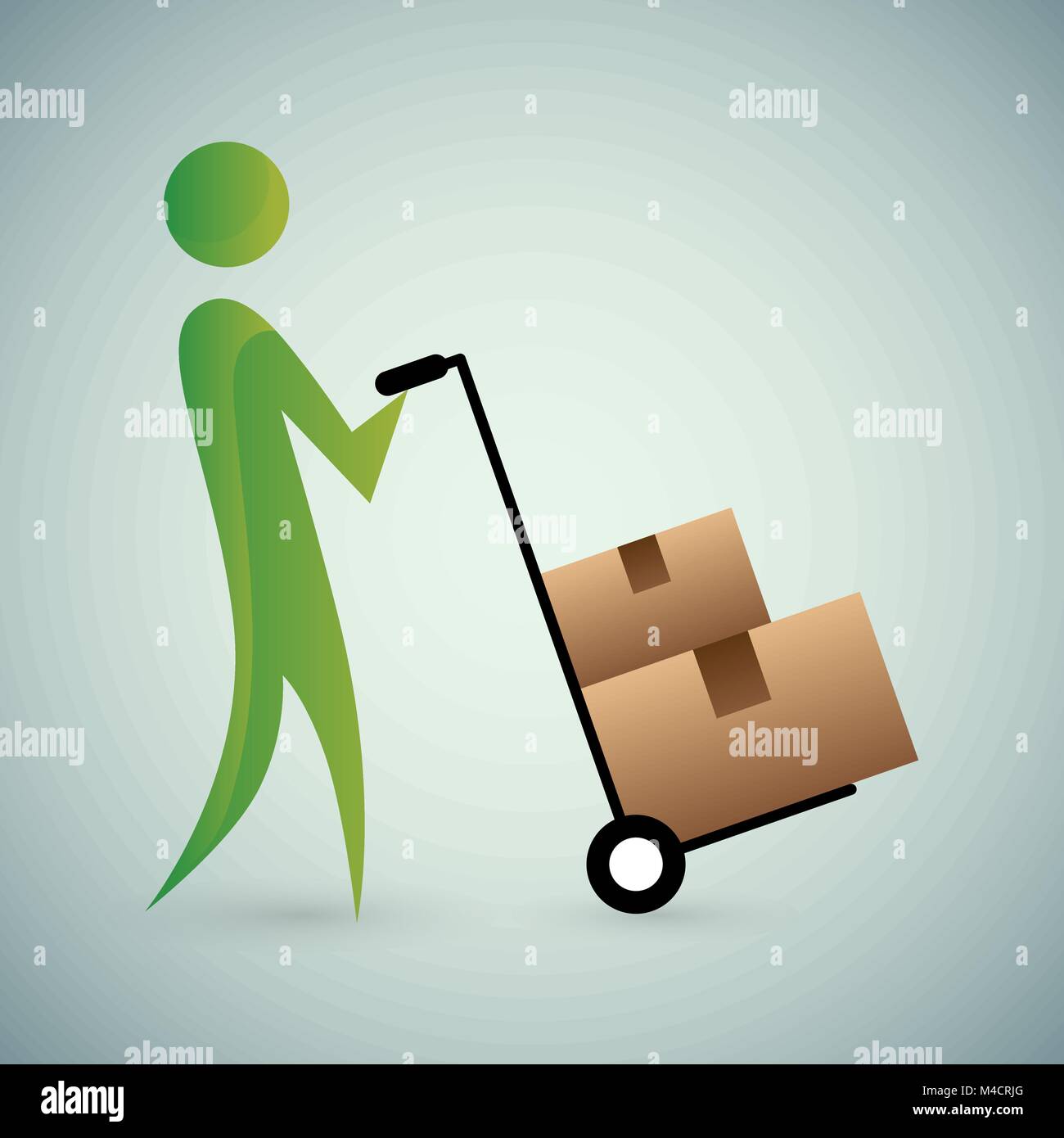 An image of an abstract person moving boxes Stock Vector Image & Art ...
