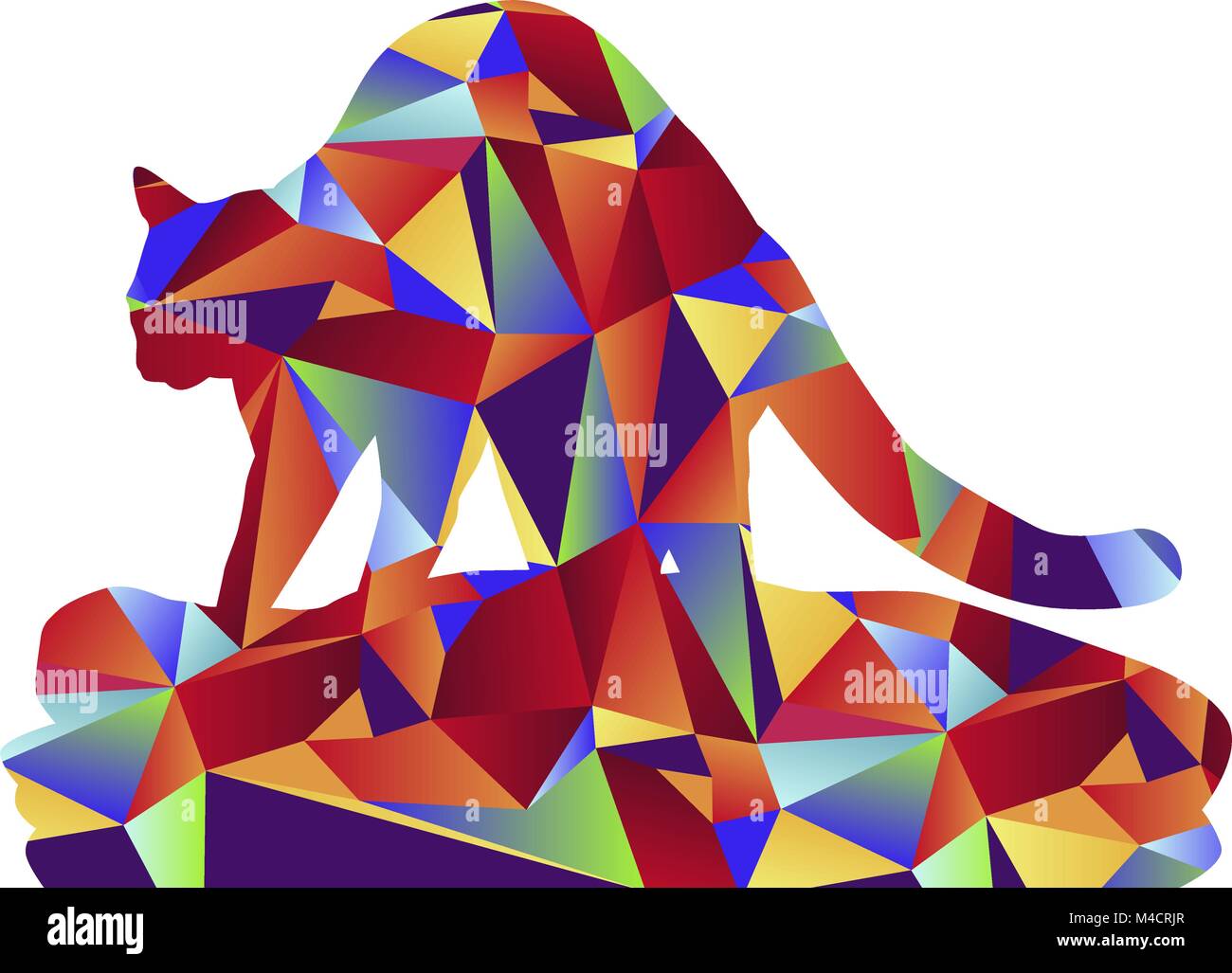 An image of a cat kneading a blanket - polygon style Stock Vector Image ...