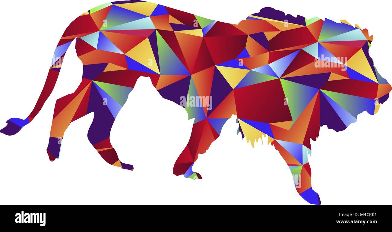 An image of a lion - polygon style Stock Vector Image & Art - Alamy