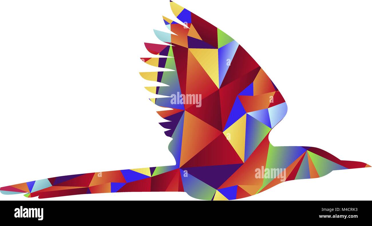 An image of a flying bird - polygon style Stock Vector Image & Art - Alamy