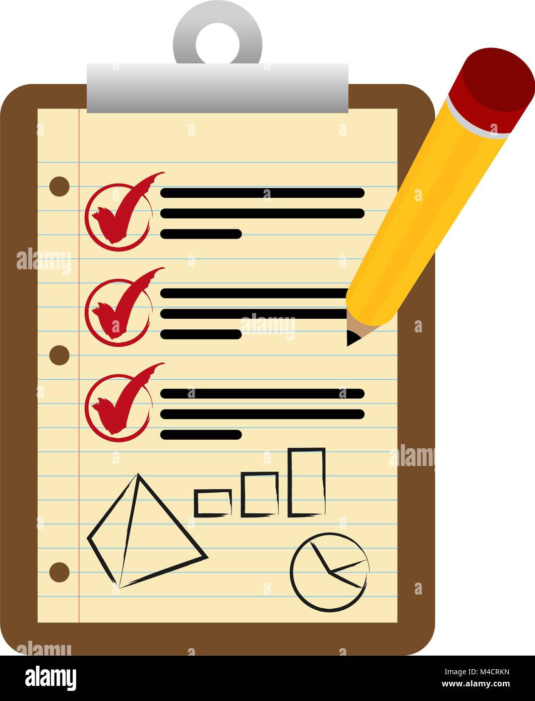 Clip Board And Pencil Clip Art