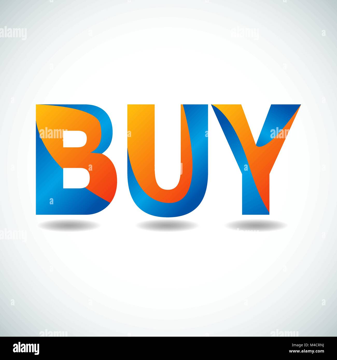 An image of buy text with orange and blue coloring Stock Vector Image ...