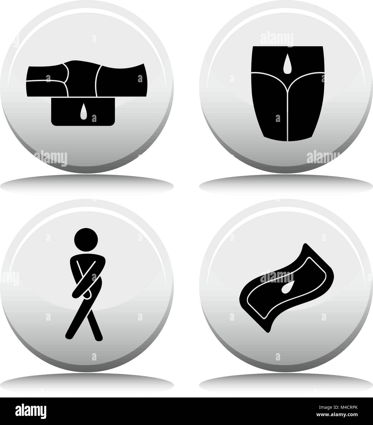 An image of a incontinence button set Stock Vector Image & Art - Alamy