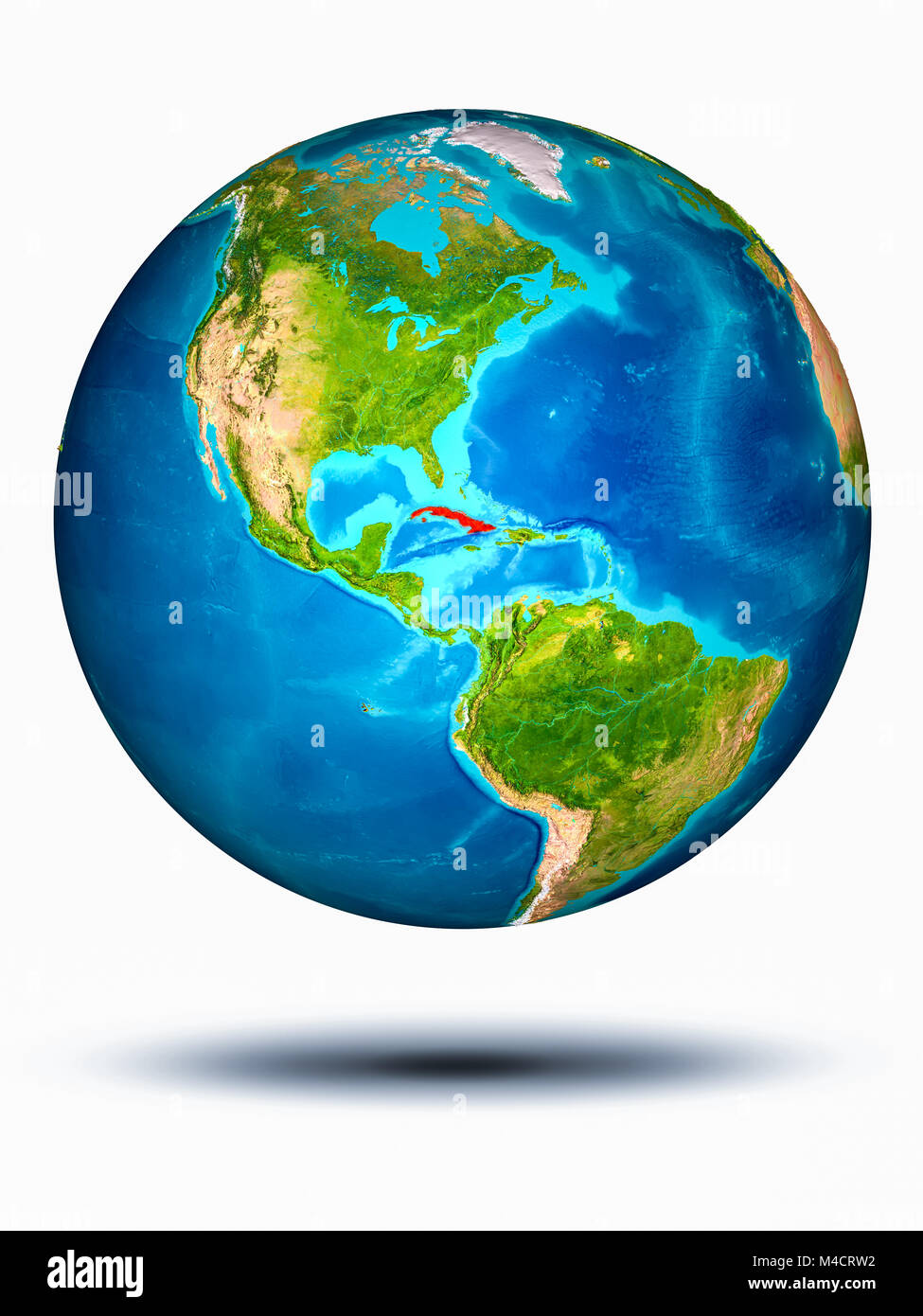 Cuba on planet earth Cut Out Stock Images & Pictures - Alamy