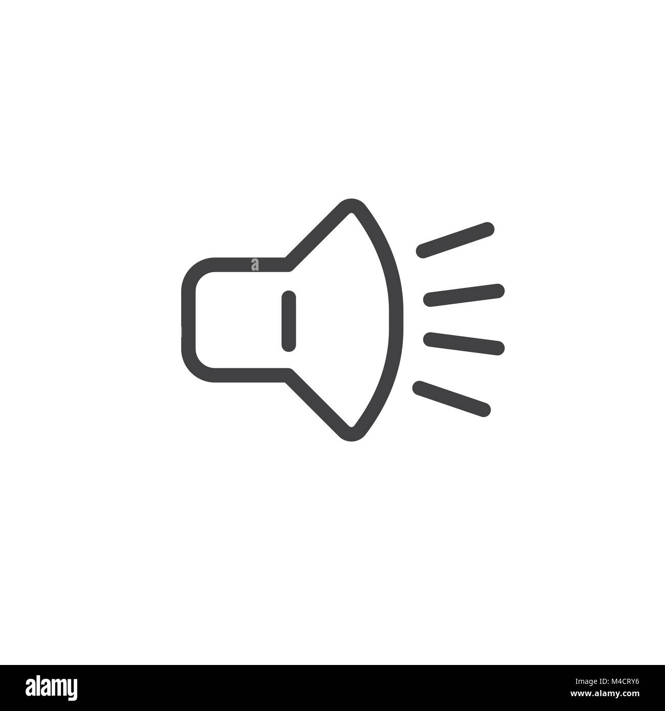 Sound and speak icon with soundwave forms emanating from center Stock ...