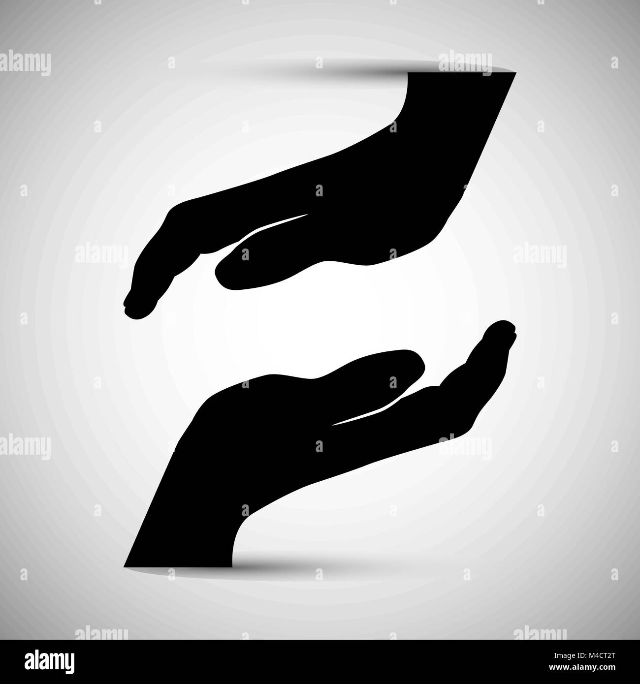 Two hands almost touching Stock Vector Images - Alamy