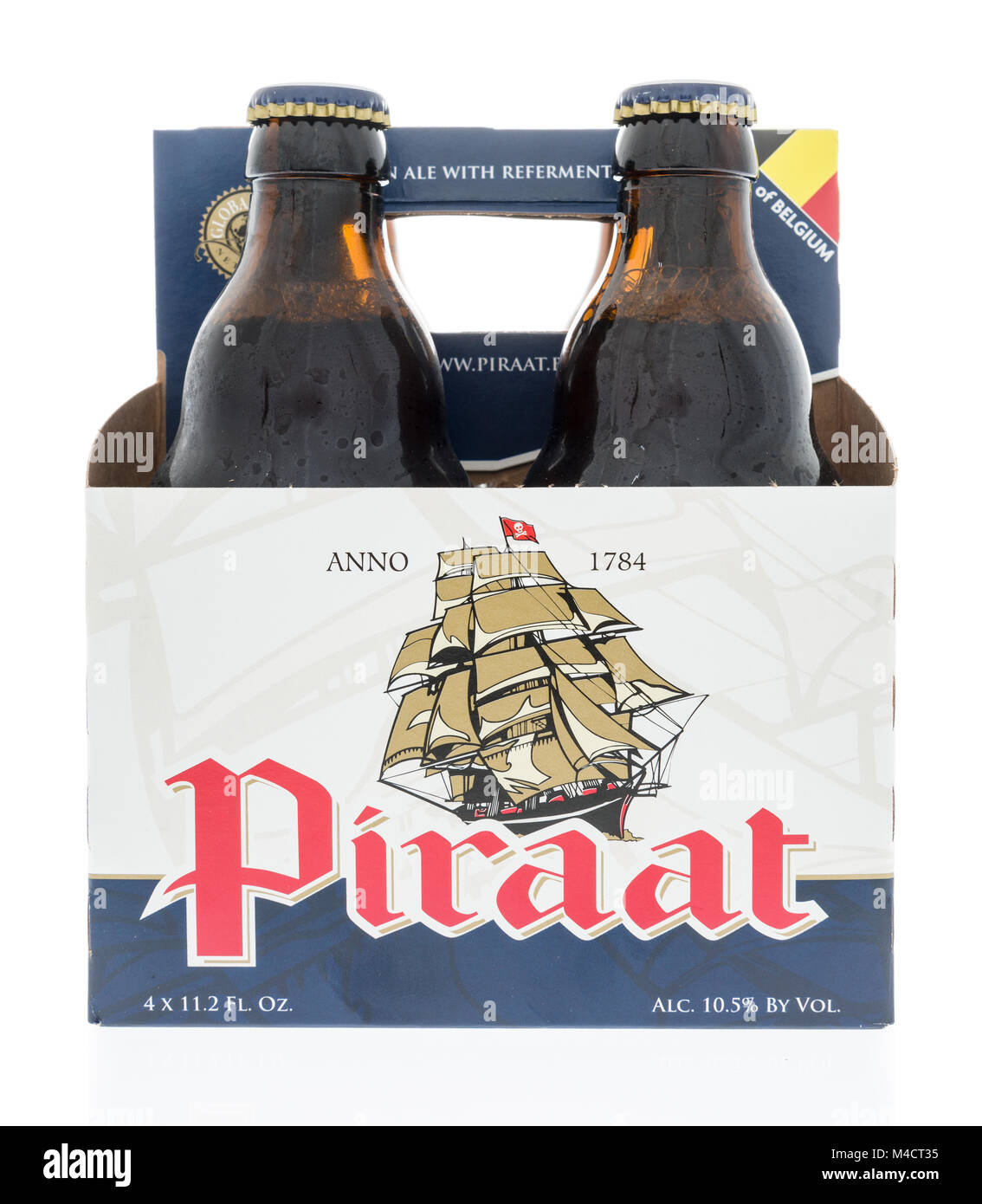 Winneconne, WI - 10 February 2018: A four pack of Piraat Belgium beer ...