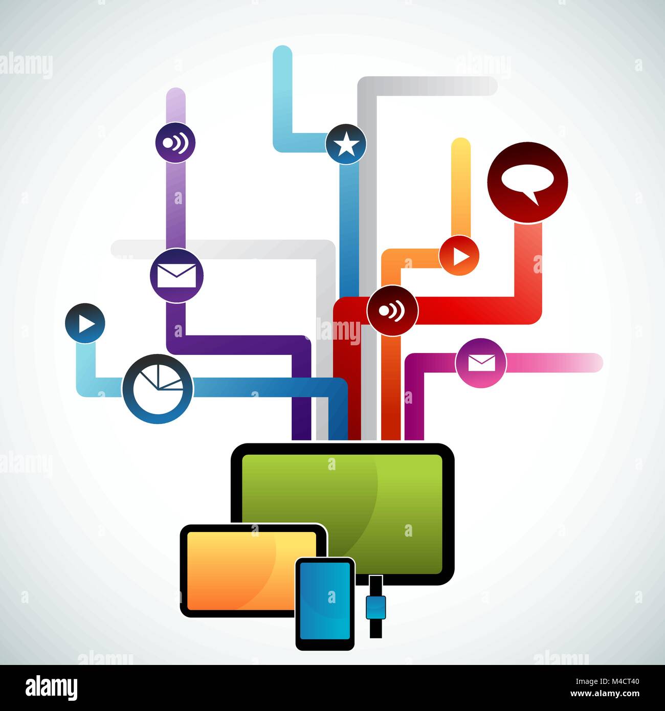 Network communicating Stock Vector Images - Alamy
