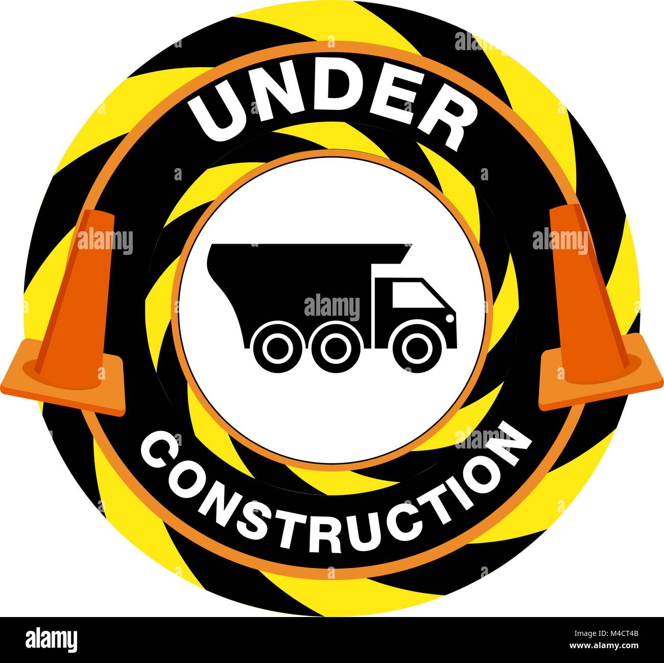An image of an under construction warning sign Stock Vector Image & Art ...