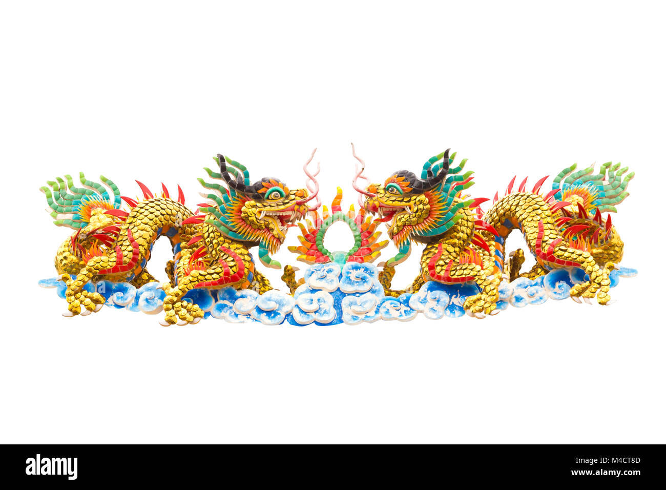 Beautiful chinese dragon statue with sun light background Stock Photo ...