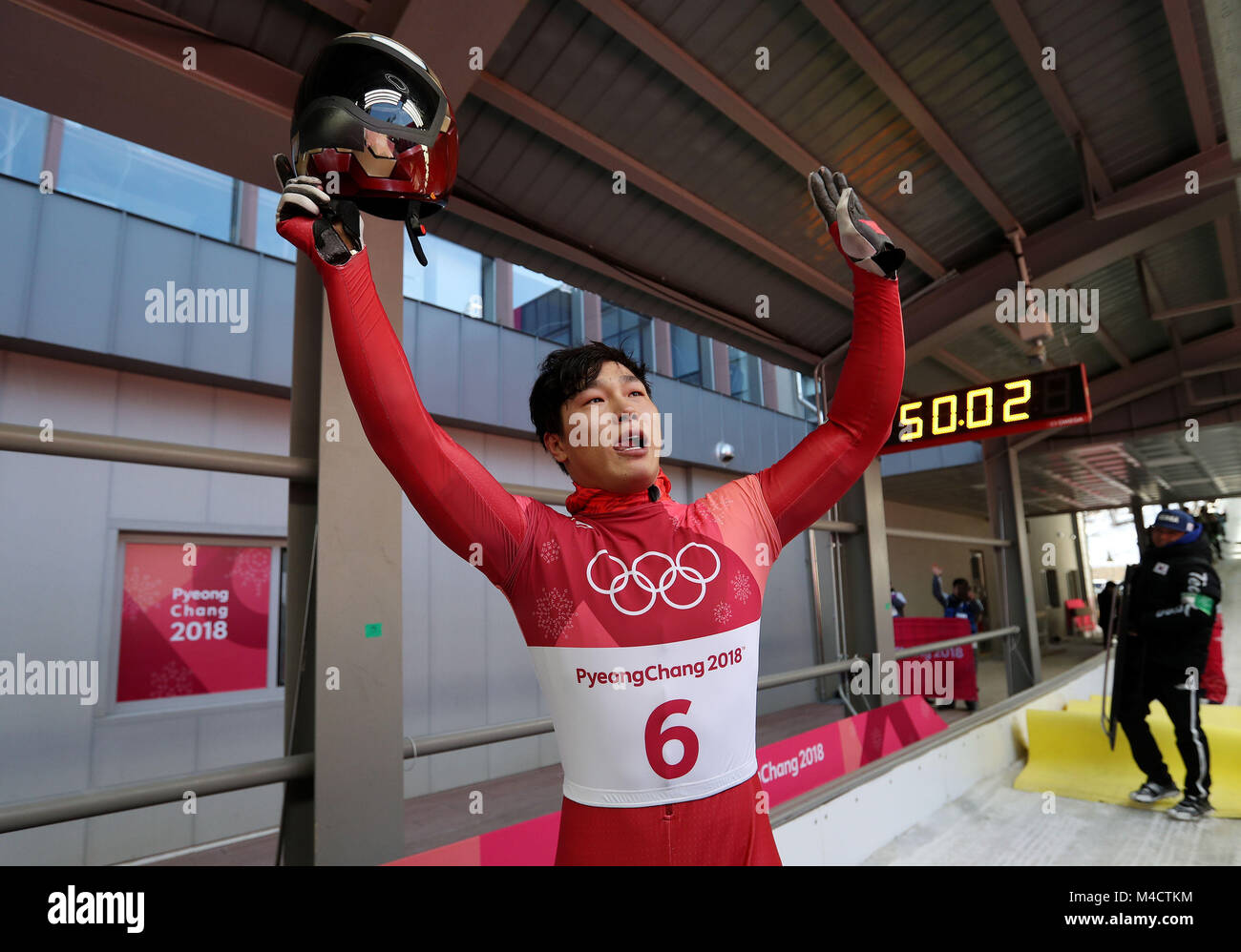 Korea's Sungbin Yun wins gold in the Skeleton at the Olympic Sliding ...