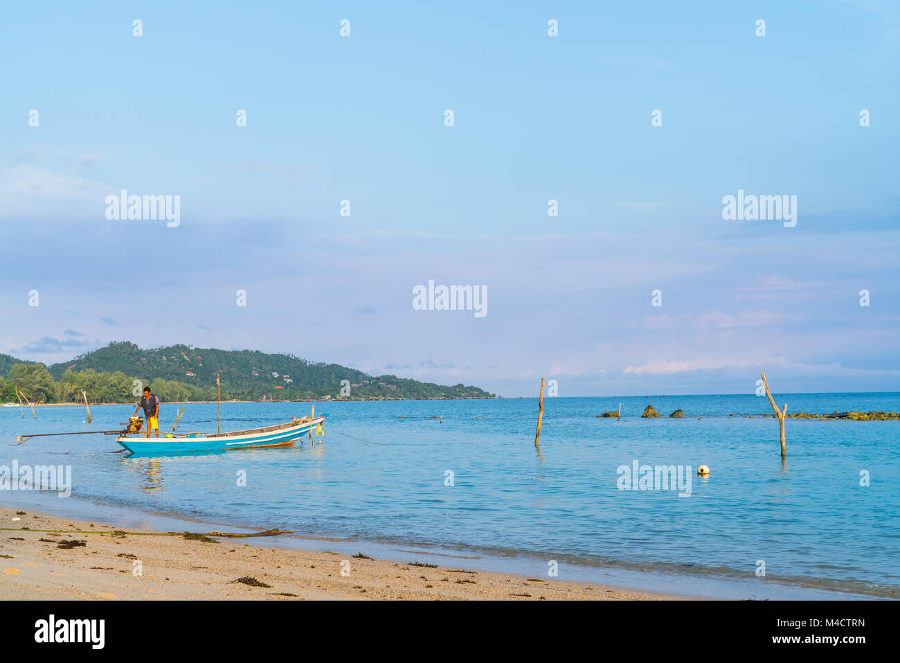 KO SAMUI, THAILAND - JANUARY, 23, 2018; Asian idyllic picturesque ...