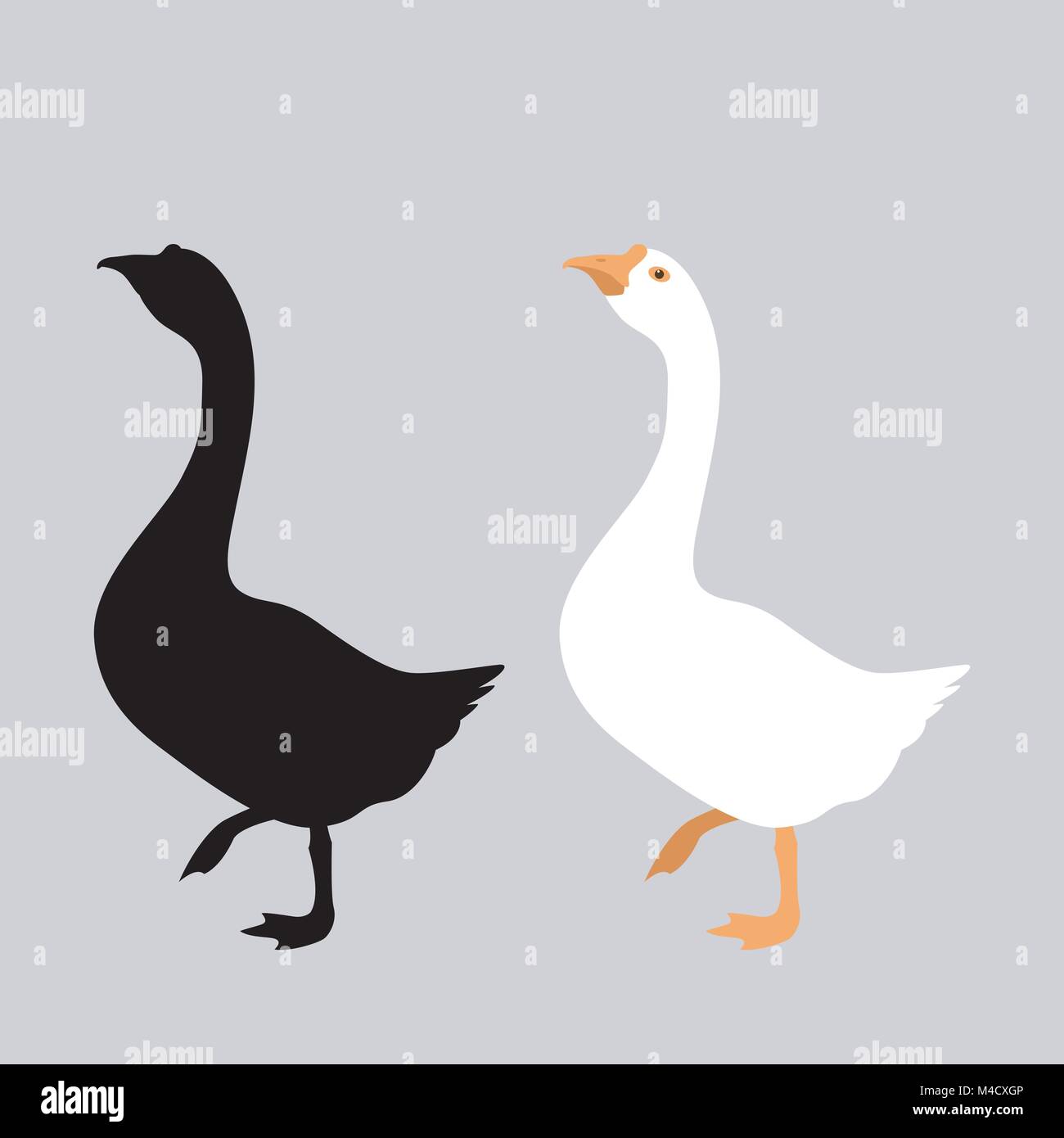 Geese Silhouette Vector High Resolution Stock Photography and Images ...