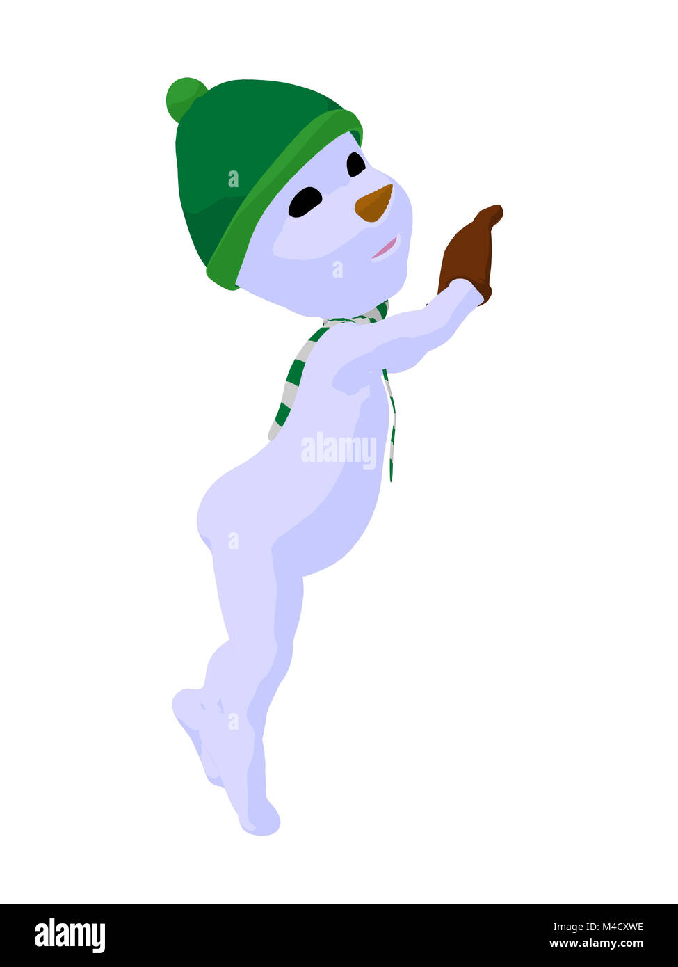 Snowboy silhouette illustration on a white background Stock Photo - Alamy