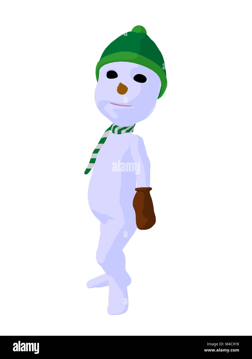 Snowboy silhouette illustration on a white background Stock Photo - Alamy