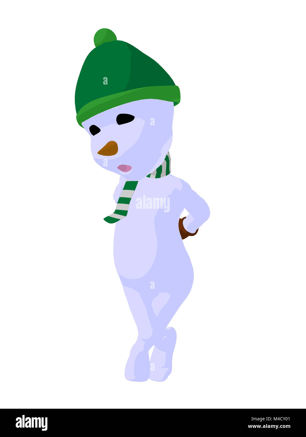 Snowboy silhouette illustration on a white background Stock Photo - Alamy