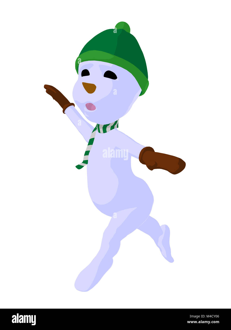Snowboy silhouette illustration on a white background Stock Photo - Alamy