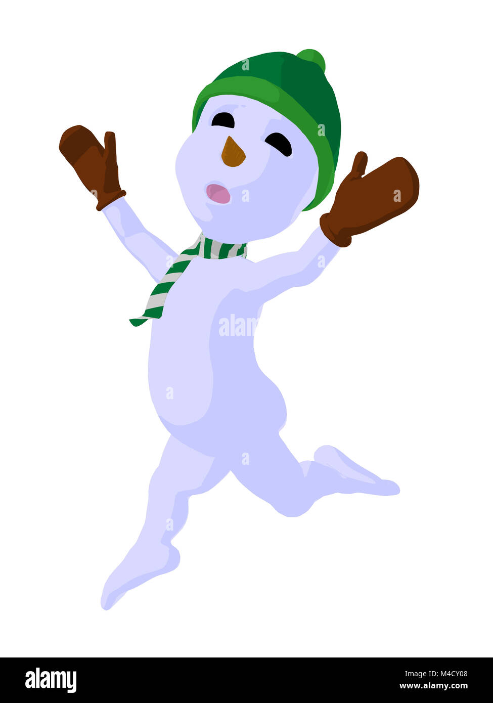 Snowboy silhouette illustration on a white background Stock Photo - Alamy