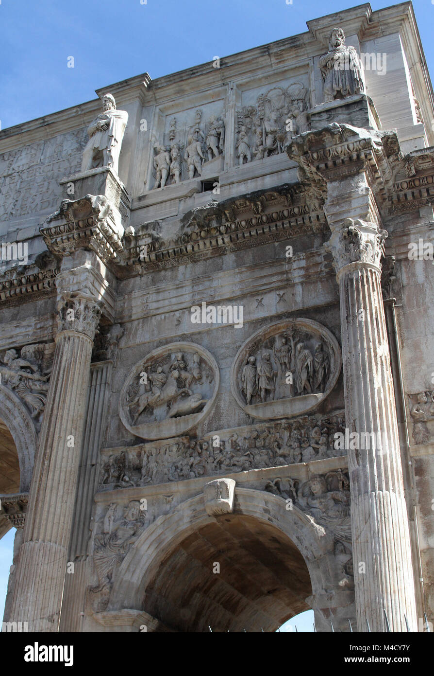 The right side of the Arch of Constantine from the South, near the ...