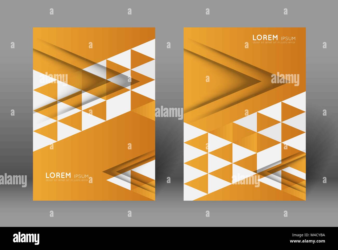 poster design template with triangles and inner shadows Stock Vector ...