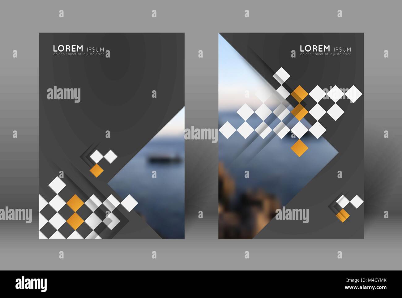 abstract poster template with chequer and shadow effect Stock Vector ...