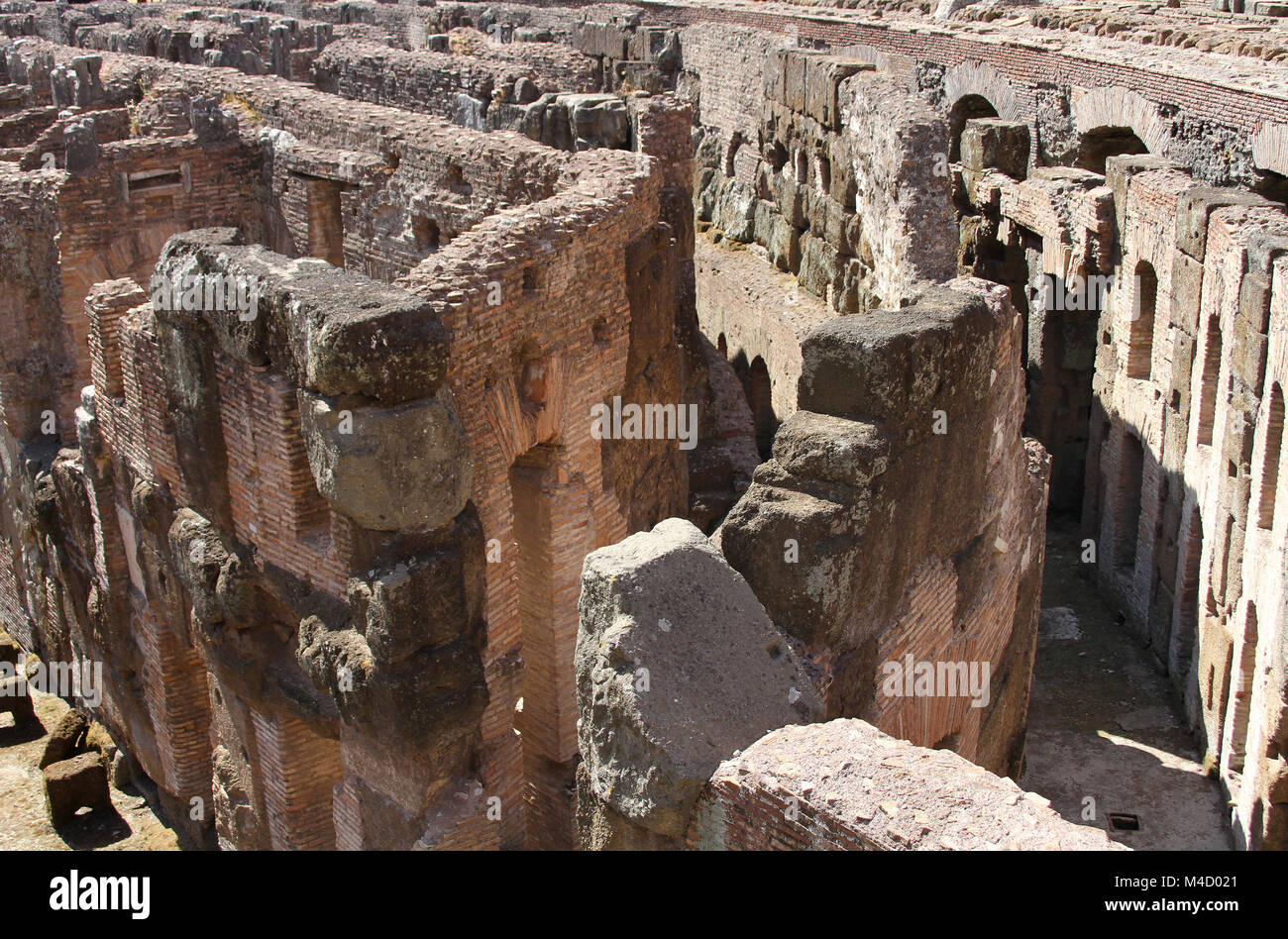 View of underground chambers which should be covered by a floor around ...