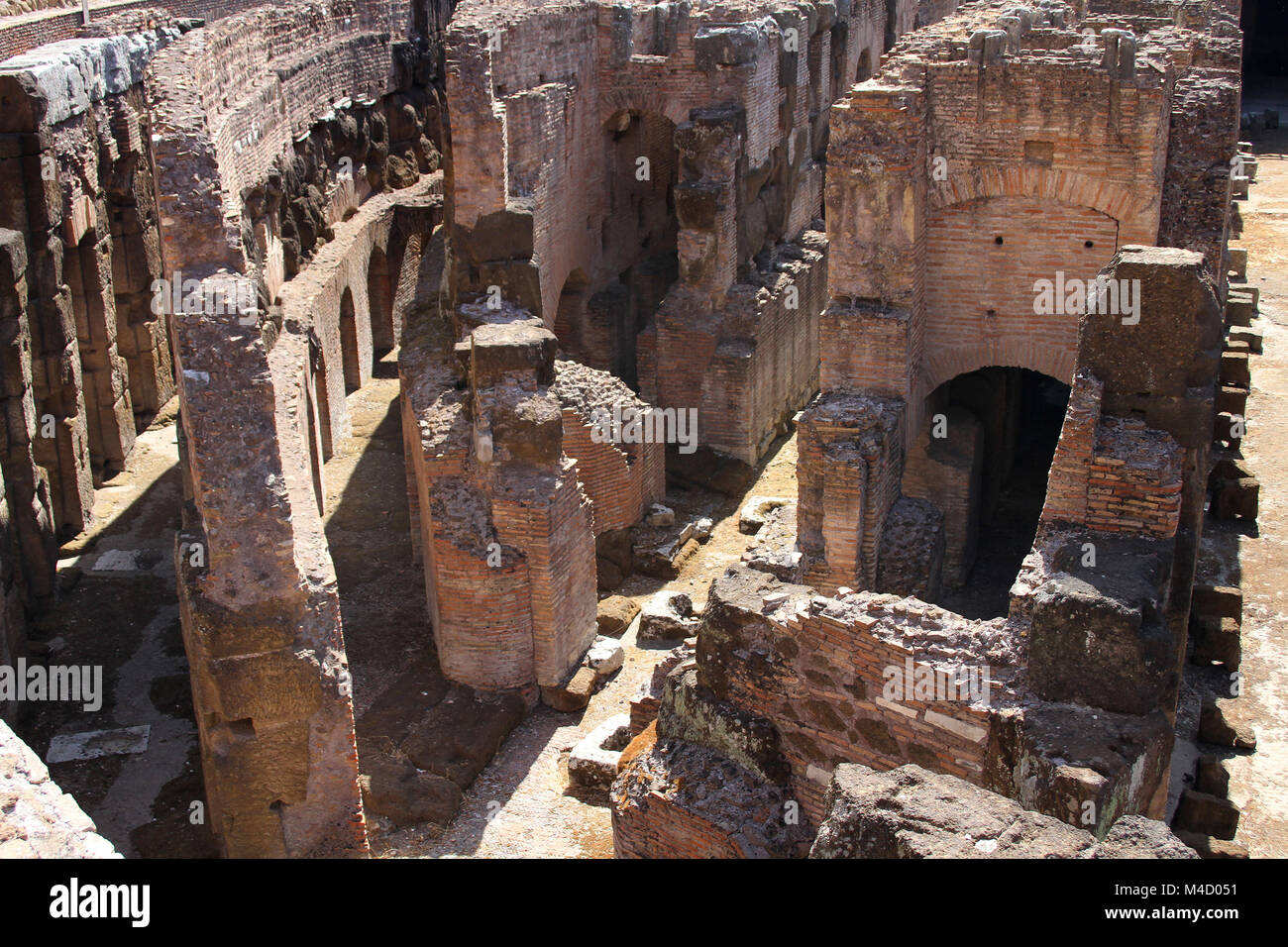 View of underground chambers which should be covered by a floor around ...