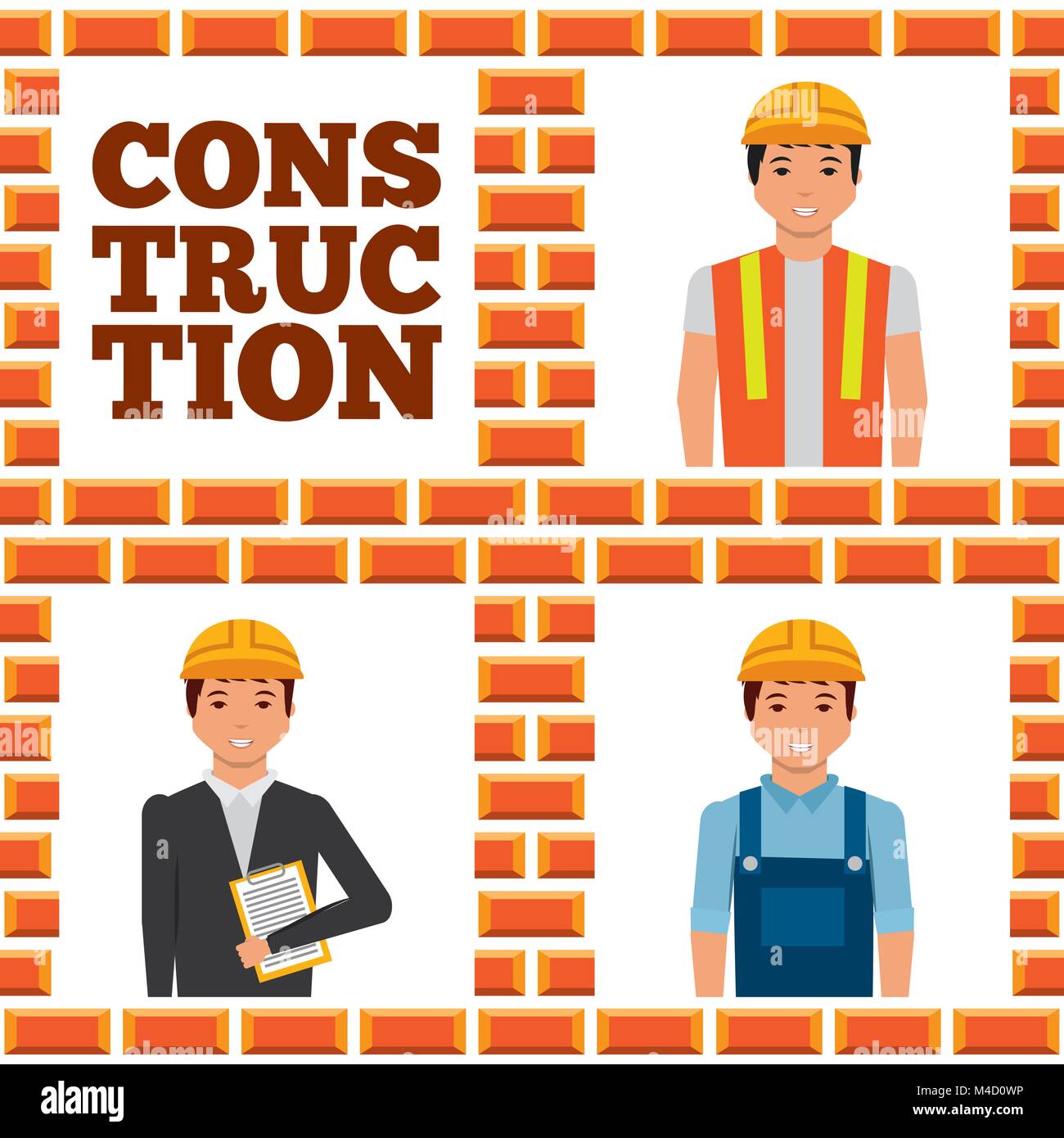 construction workers lettering set Stock Vector Image & Art - Alamy