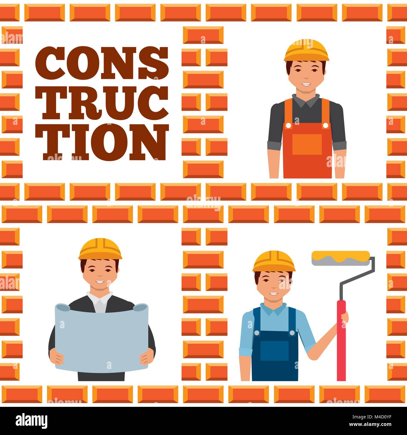 construction workers lettering set Stock Vector Image & Art - Alamy