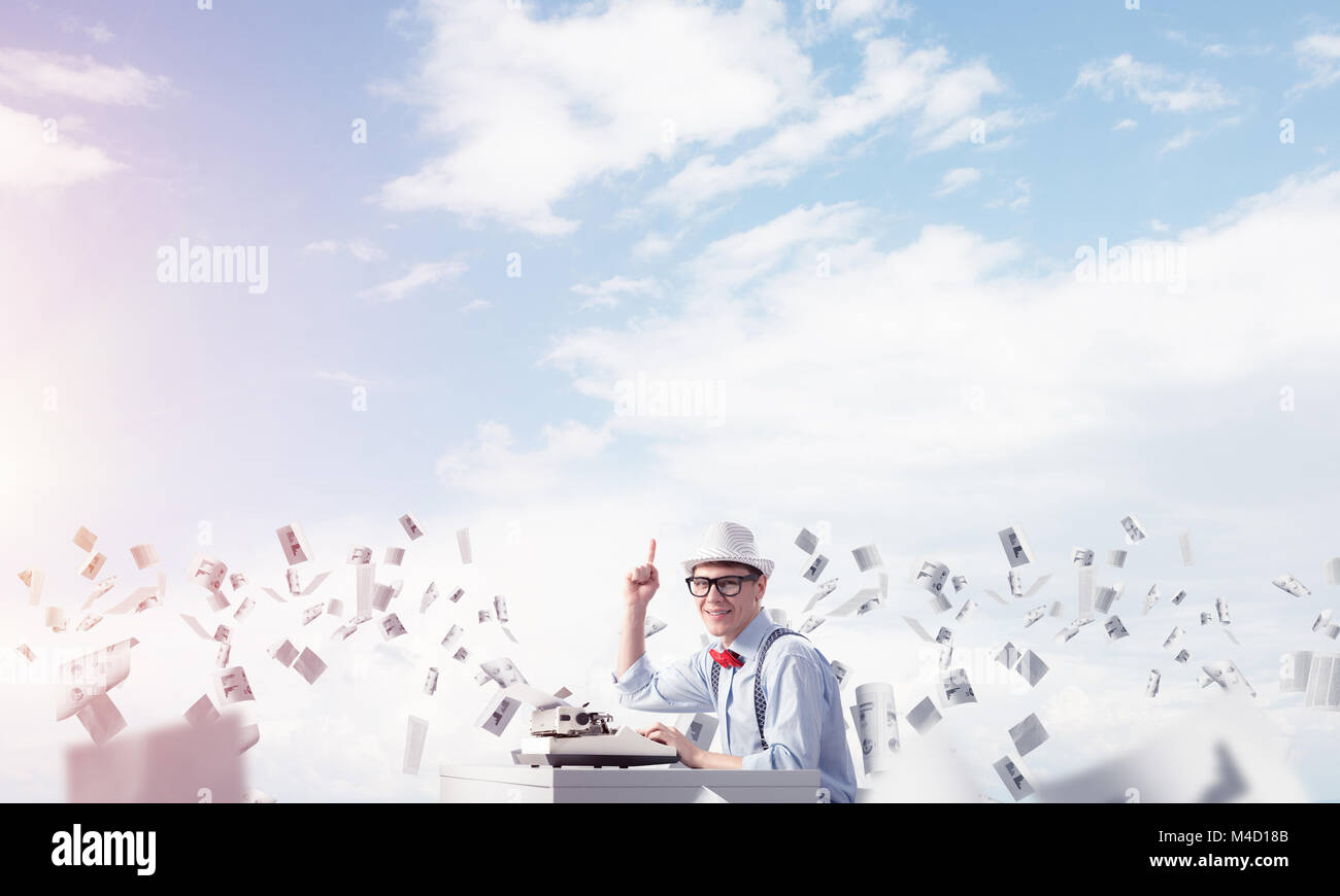 Creative inspiration of young writer Stock Photo - Alamy