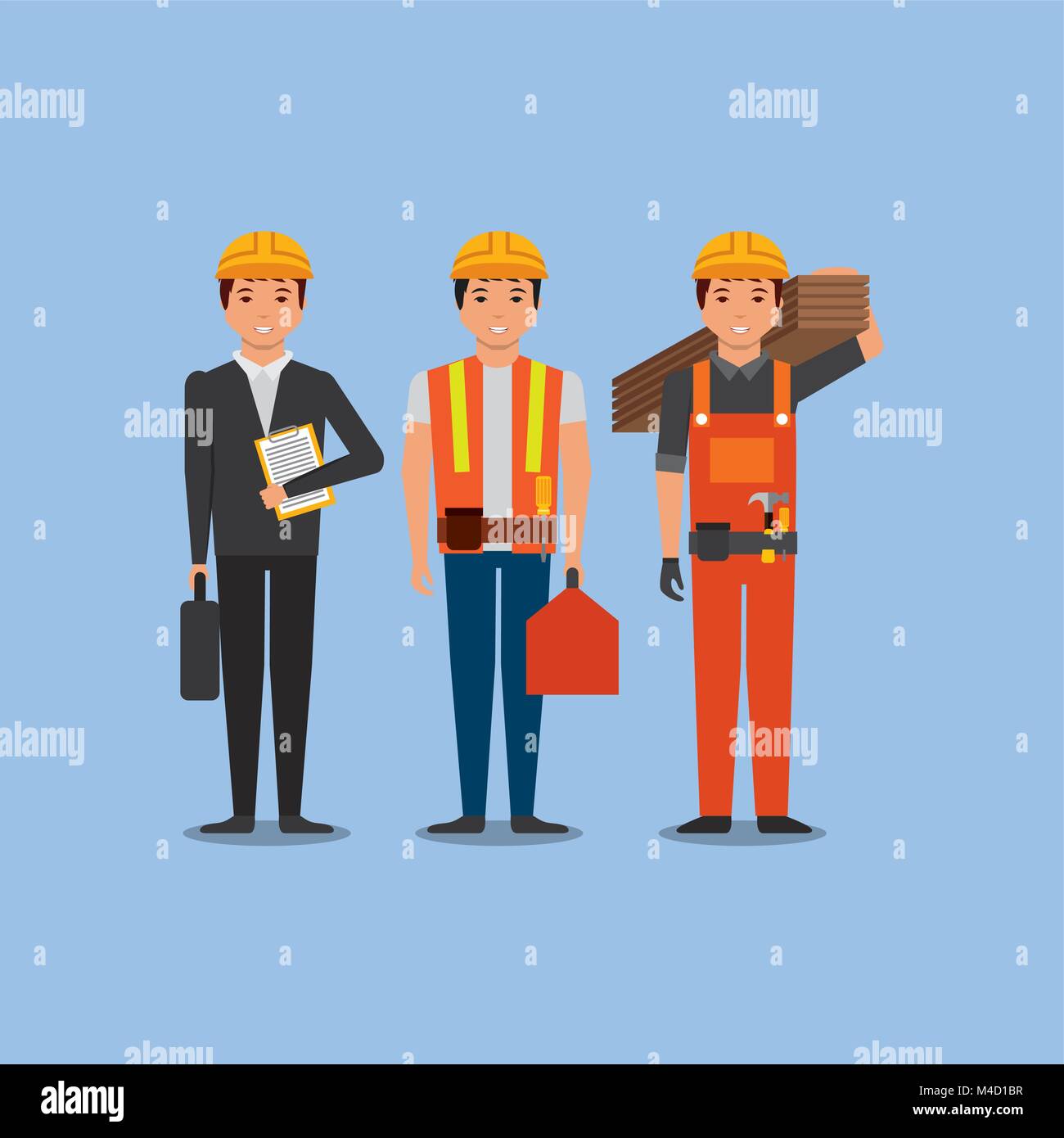 Construction site staff Stock Vector Images - Alamy