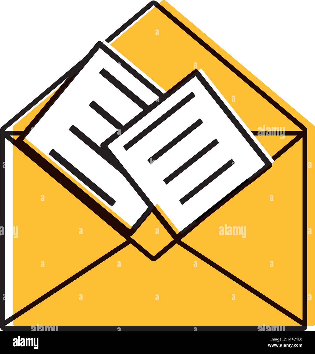 envelope with letters icon Stock Vector Image & Art - Alamy