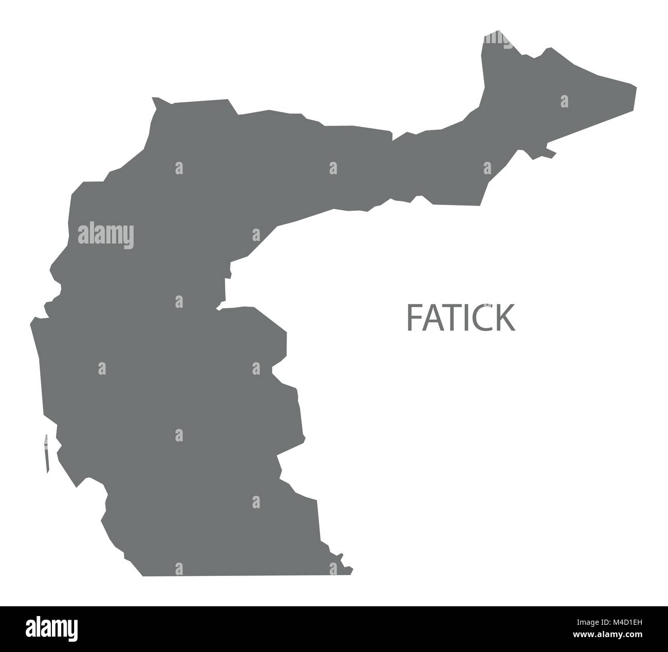 Fatick map of Senegal grey illustration silhouette shape Stock Vector ...