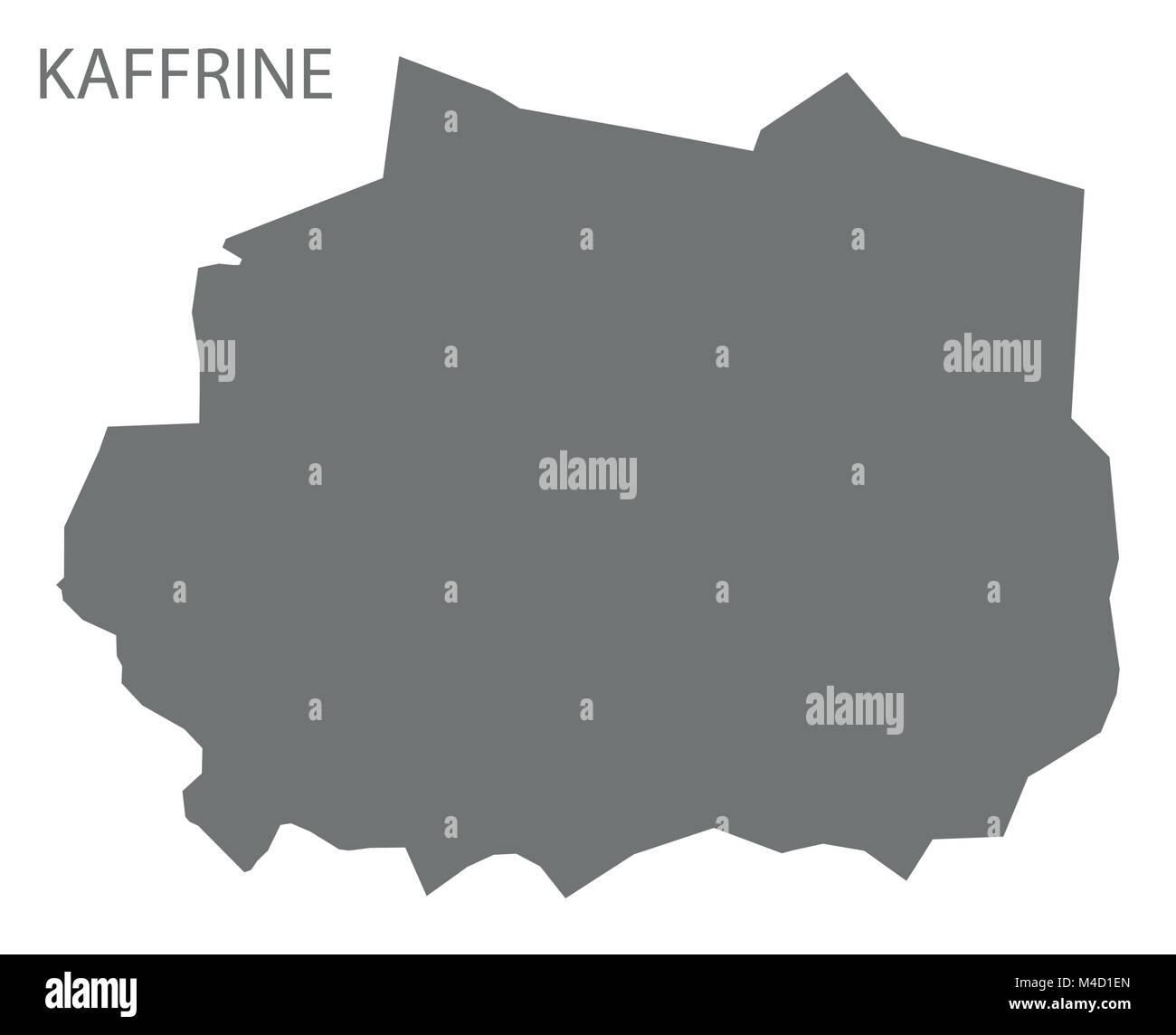 Kaffrine map of Senegal grey illustration silhouette shape Stock Vector ...